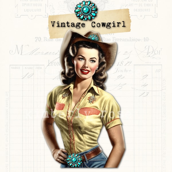 Cowgirl Pin Up - Etsy