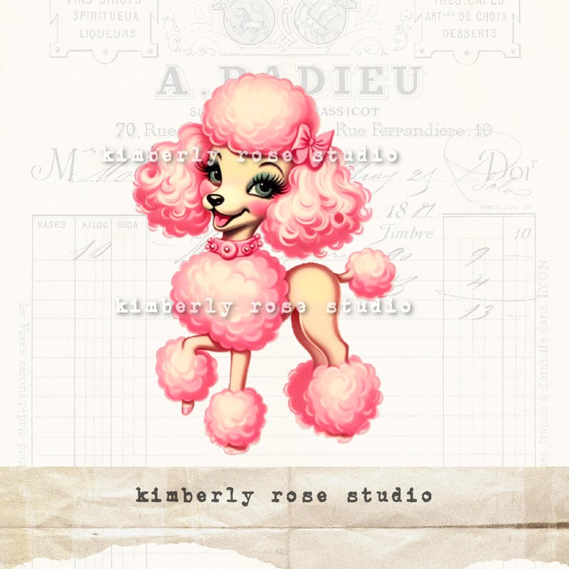 Pink Poodle - Etsy
