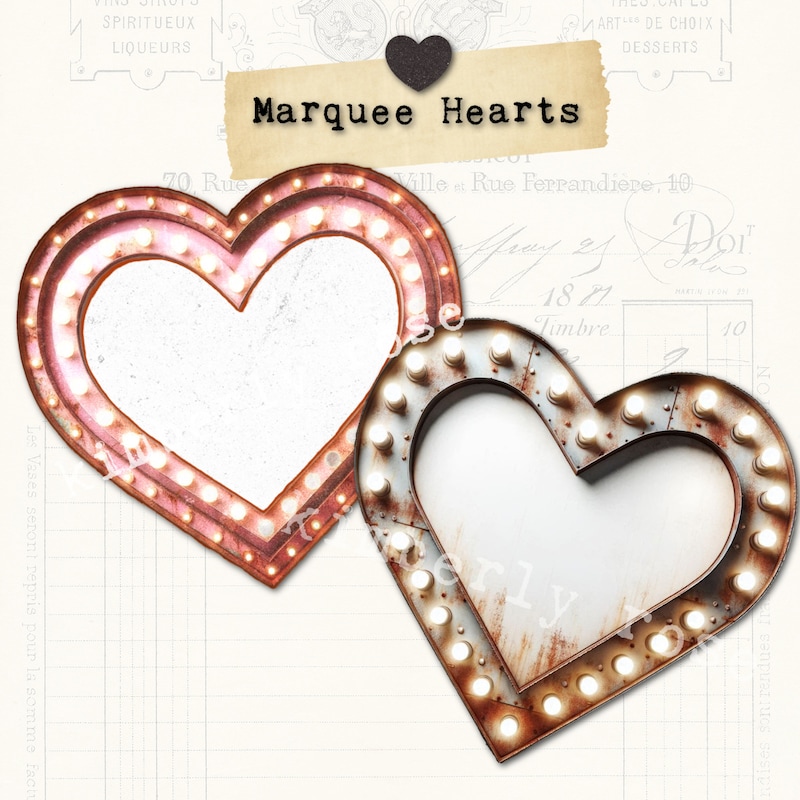 Rusty Hearts - Etsy