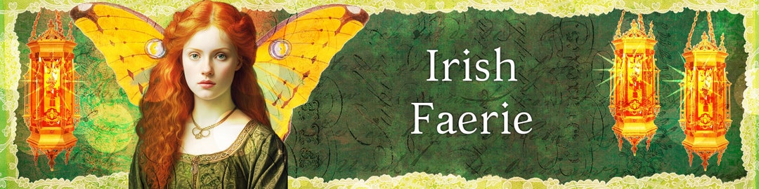 Irish Faerie Fantasy Etsy Shop Banner and Icon Set - Etsy