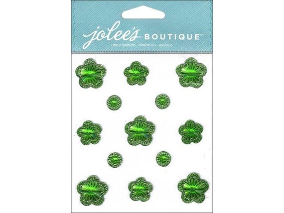 Jolees Boutique Emerald Prizm Flower Gems Scrapbooking - Etsy