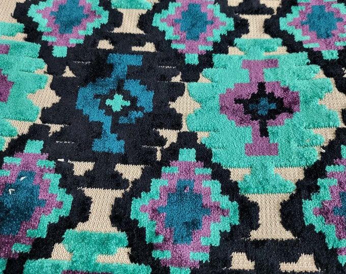 Exotic Prancing ~dancing Zebras ~farlowe~viscose~ Velvet Upholstery ...