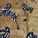Exotic Prancing ~dancing Zebras ~farlowe~viscose~ Velvet Upholstery ...