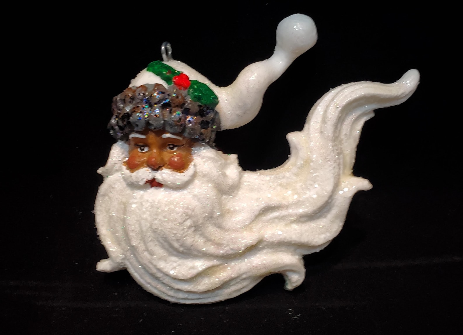 African American Santa Ornament Black Santa Ornament Black - Etsy