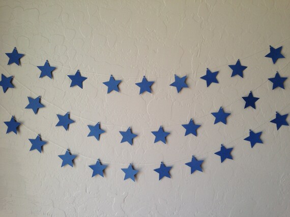 Blue Star Garland/banner Party Garland Party Banner Wedding | Etsy