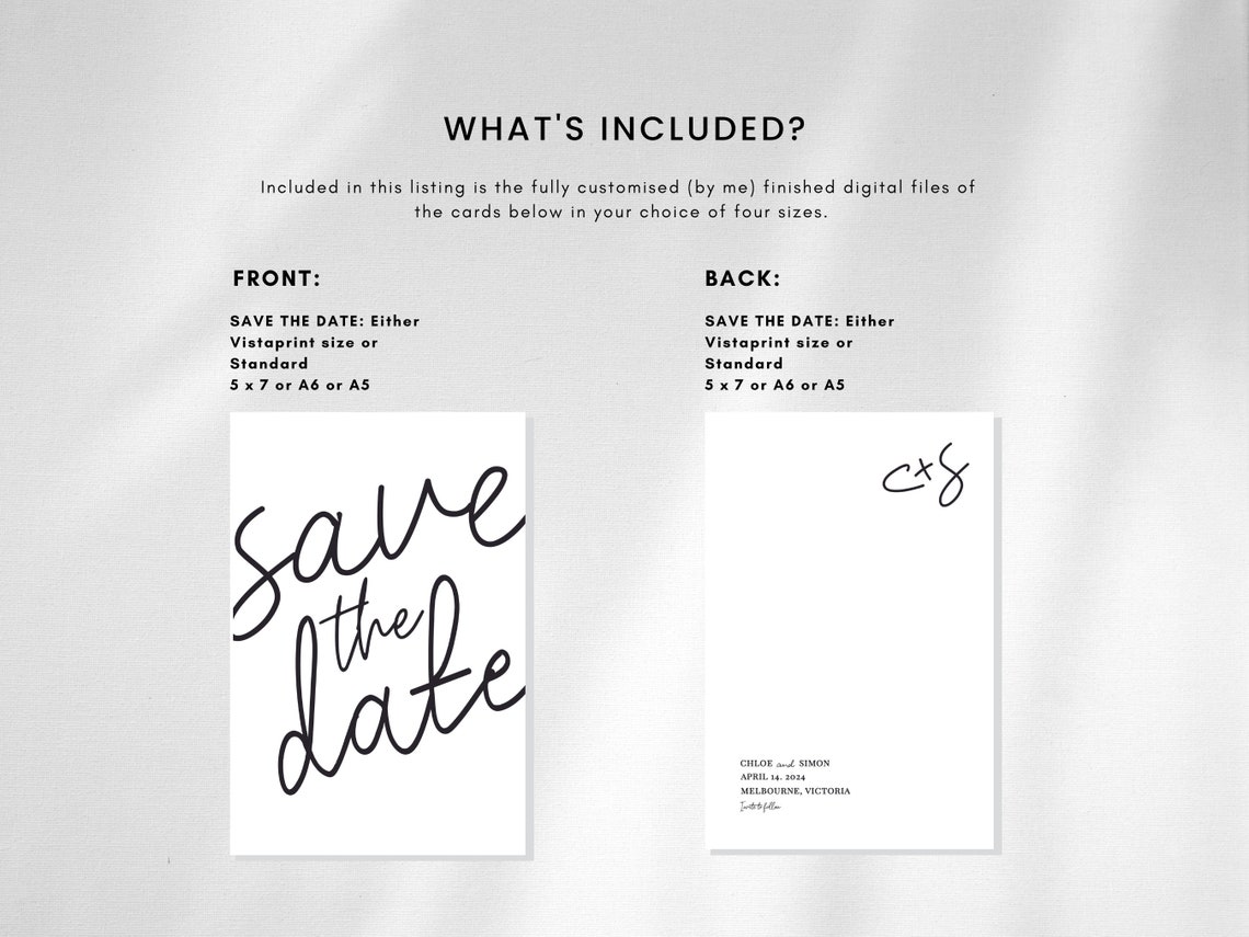 Minimal Save the Date | CANVAS Suite | Simple Wedding Invite ...