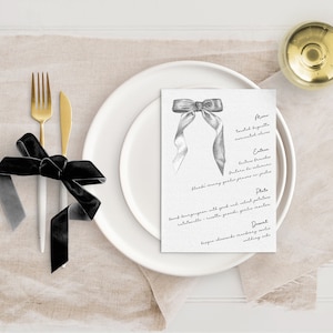 BEAU Menu | Classic Wedding Menu | Customised Wedding Menu ...