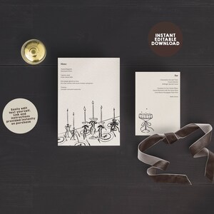 BOWIE MENU | Instant Download Bow Theme Menu | Unique Editable Menu ...