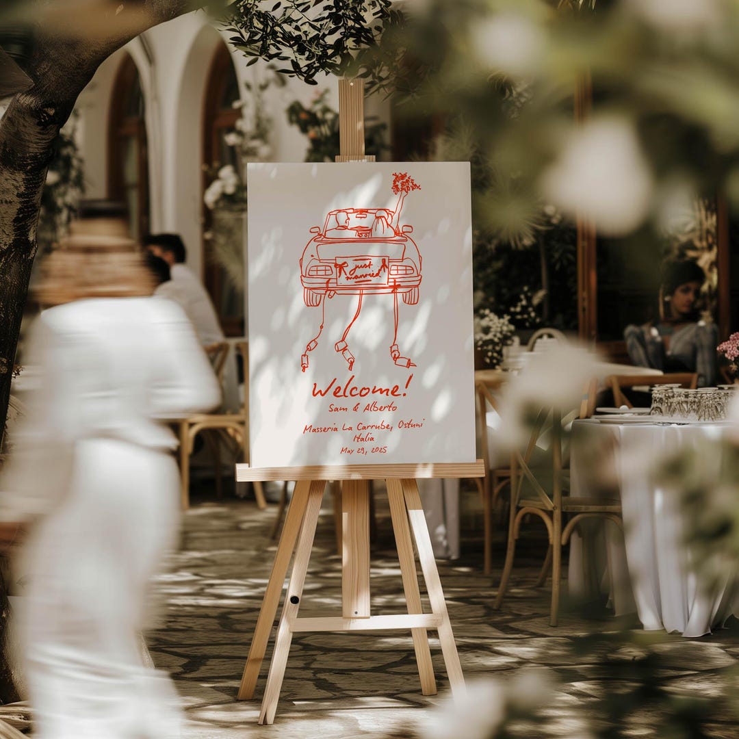 ALBERTO Wedding Welcome Sign | Italian Theme (digital Download) - Etsy