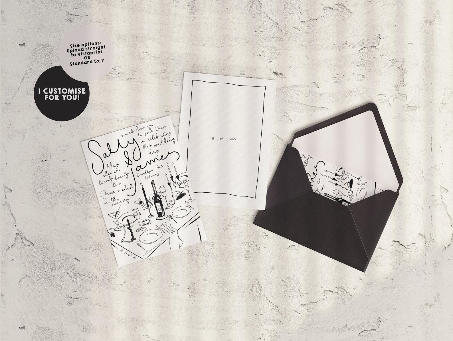 Hand Drawn Wedding or Engagement or Birthday Invitation | UNTITLED ...