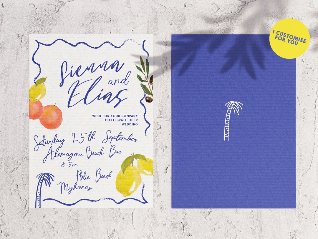 ALAMAE Invite|modern Wedding Invitation|european Wedding Invite ...