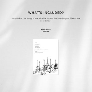 BOWIE MENU | Instant Download Bow Theme Menu | Unique Editable Menu ...