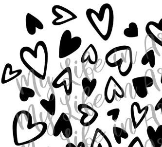 Wonky Hearts SVG - Etsy