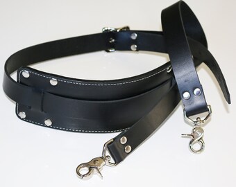 Adjustable Leather Shoulder Strap With Leather Pad SOLID | Etsy