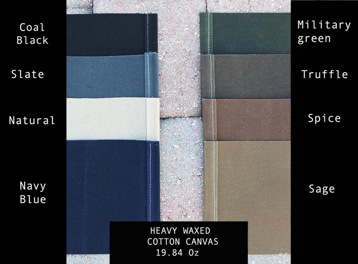 Waxed Canvas Fabric SAMPLES - Etsy