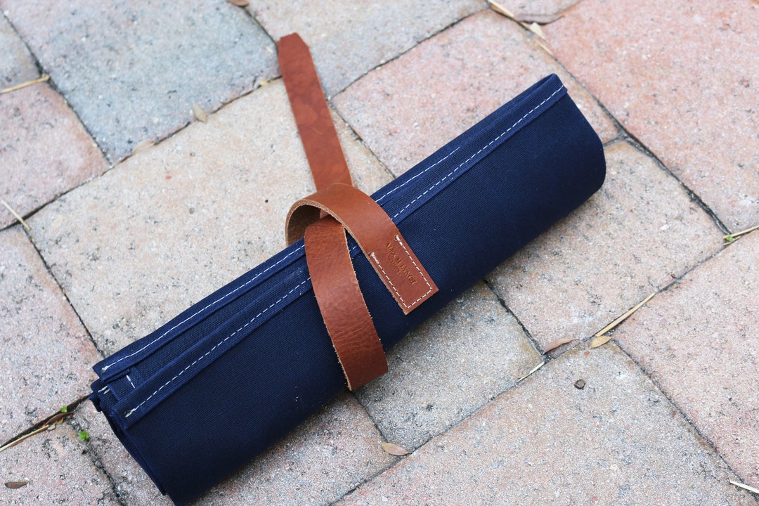 Waxed Canvas Small Knife Roll Gift for Chef Organizer for Tools Tool ...