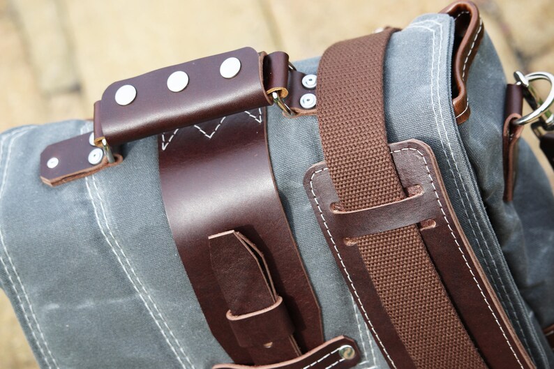 Vertical Laptop Messenger Bag Leather Handle and Shoulder | Etsy