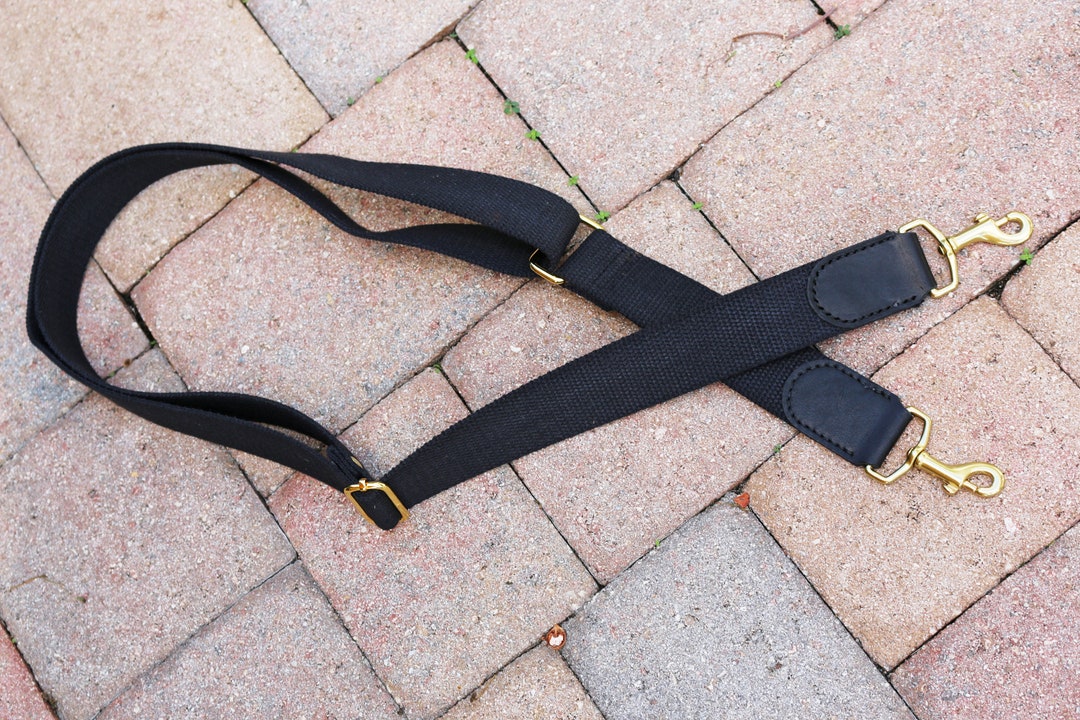 1.50 in Wide SOLID BRASS Hardware - Adjustable Cotton Webbing Shoulder ...
