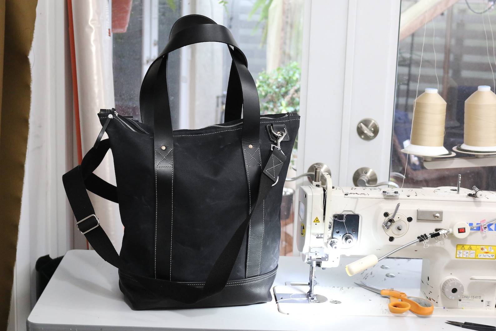 EXTRA LARGE Zippered Tote Bag Heavy Waxed Canvas Everyday Tote Jumbo ...