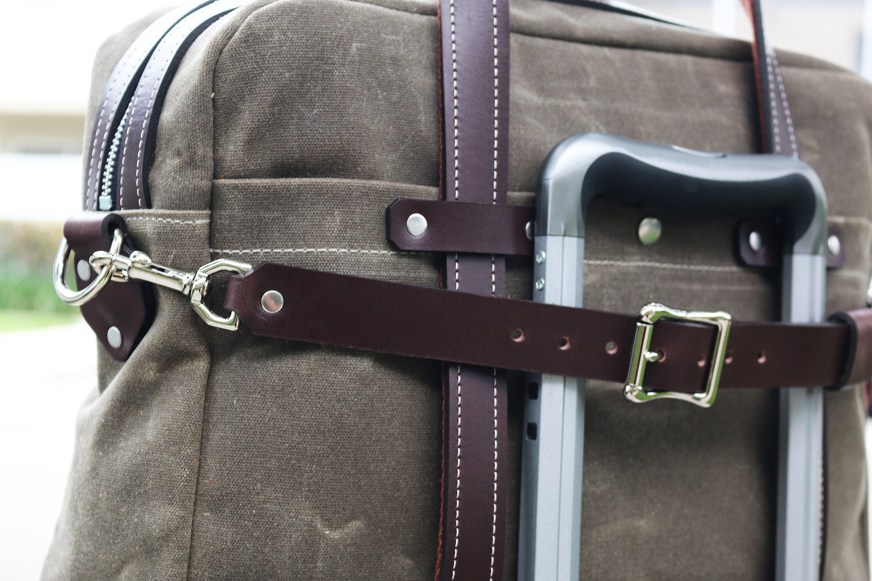Luggage Leather Attachment for Bags - Adjustable - SOLID BRASS - 010150 ...