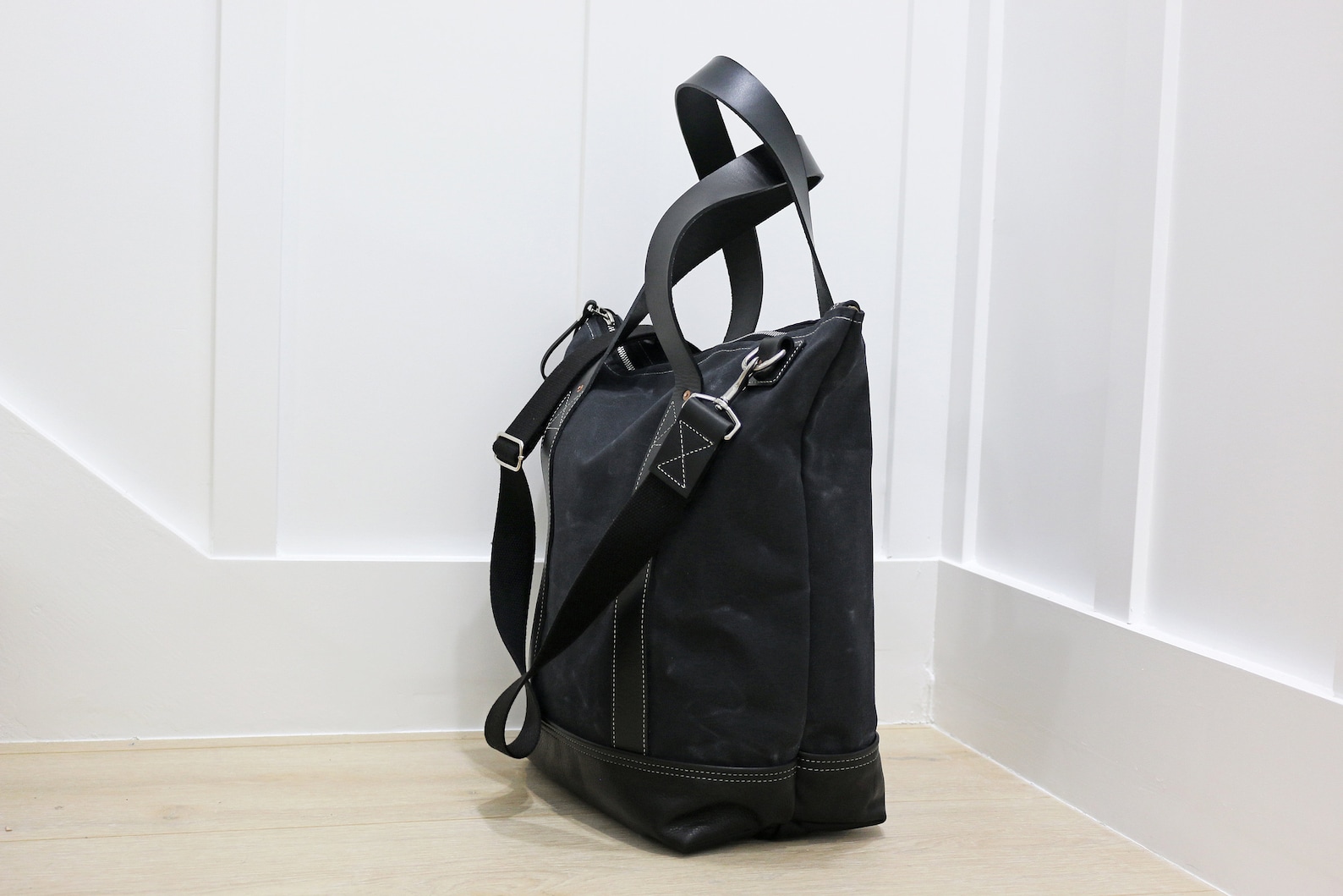 EXTRA LARGE Zippered Tote Bag - Heavy Waxed Canvas Everyday Tote ...