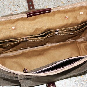 Waxed Heavy Twill Messenger Mailbag Handmade by Alex M Lynch 010159 - Etsy