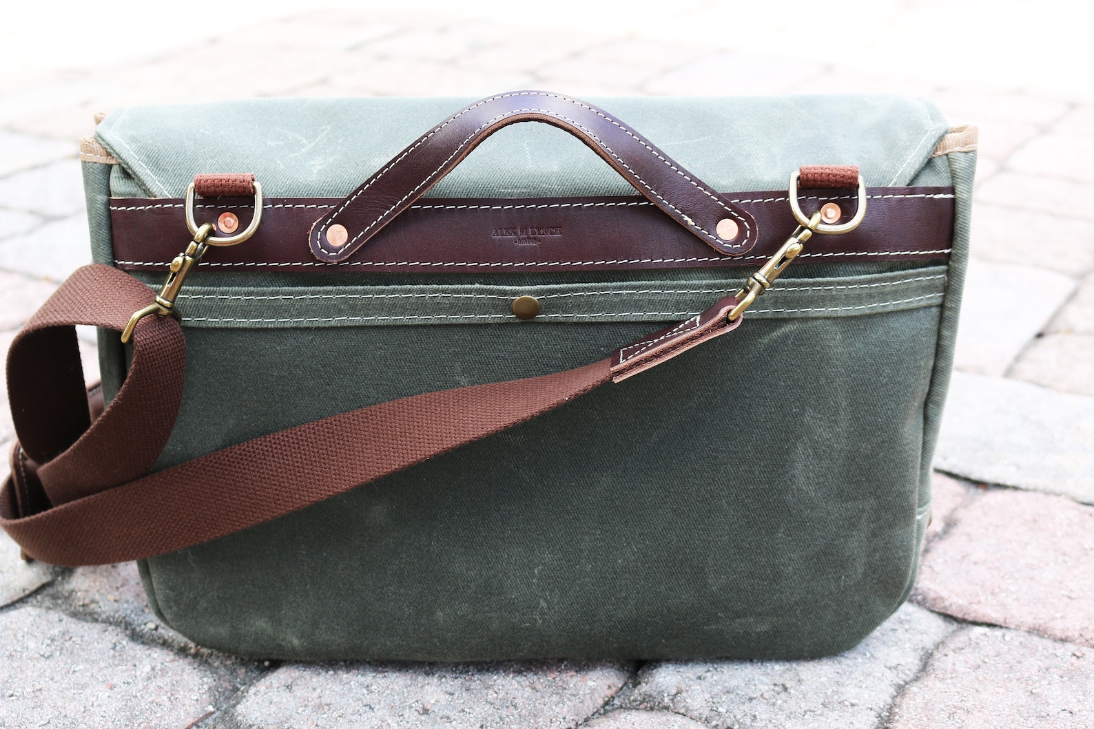 Waxed heavy Twill Messenger Mailbag handmade by Alex M Lynch | Etsy