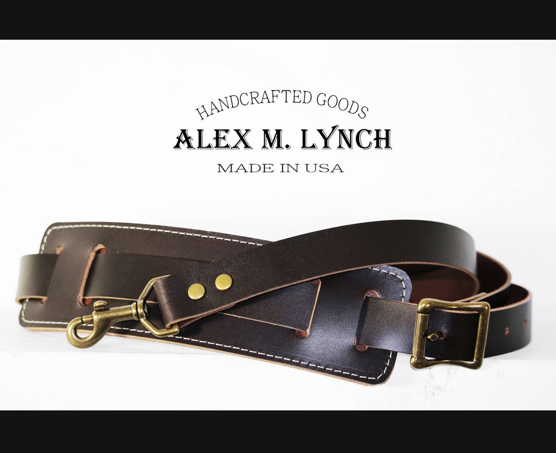 Adjustable Leather Shoulder Strap With Leather Pad SOLID - Etsy