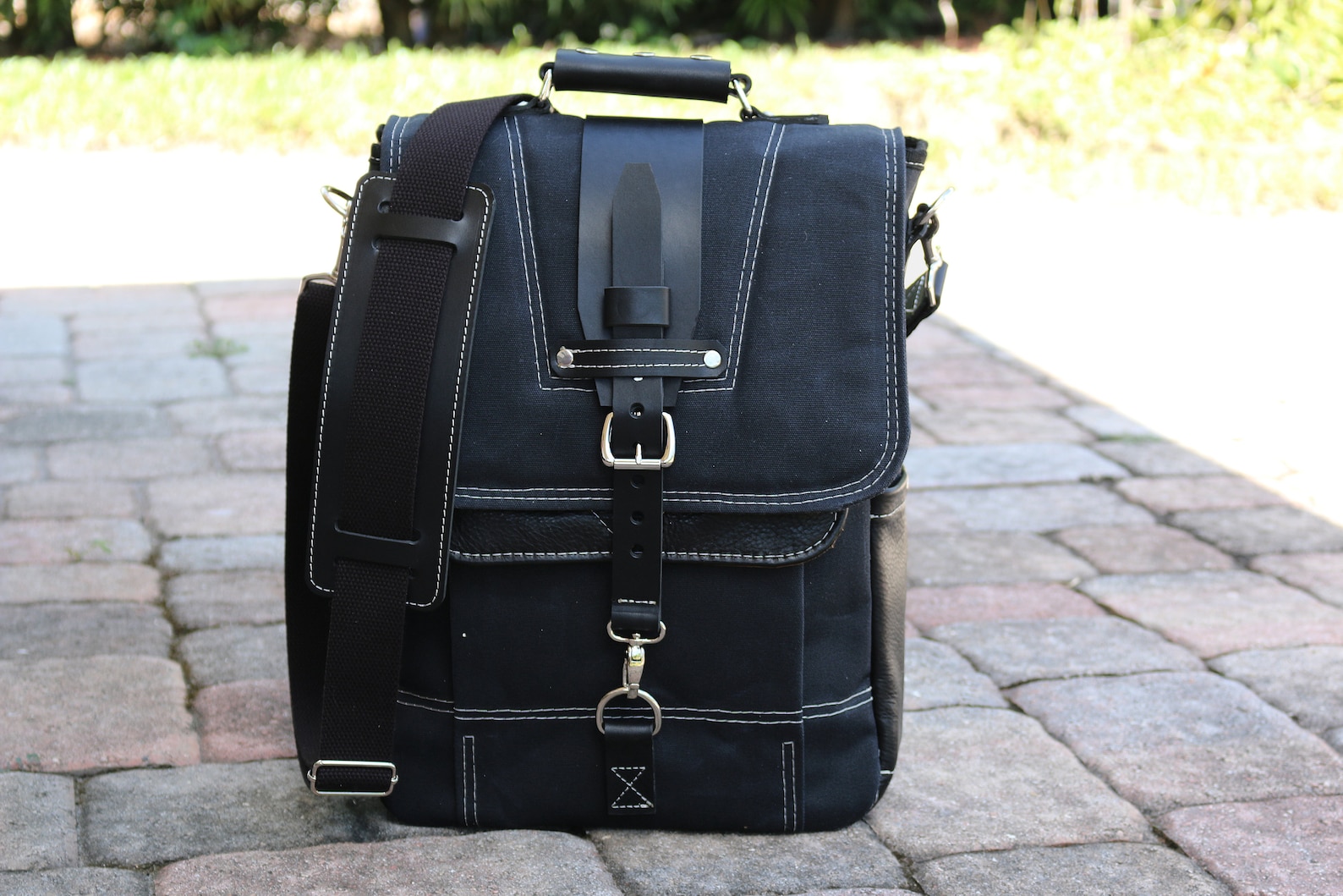 Vertical Laptop Messenger Bag Leather Handle and Shoulder - Etsy