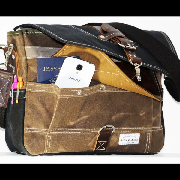 Leather Camera Bag Waxed Canvas - Etsy