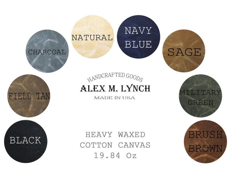 Borsa portadocumenti in tela cerata - realizzata a mano da Alex M Lynch ...