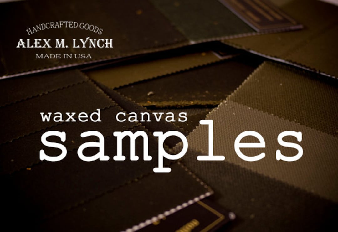Waxed Canvas Fabric SAMPLES - Etsy