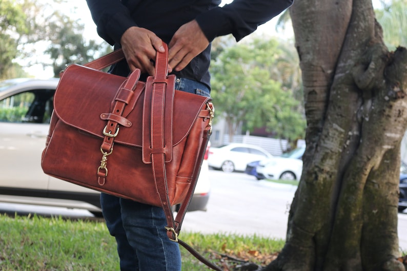 16 Horween Dublin Leather Messenger Bag English Tan - Etsy