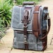 Vertical Laptop Messenger Bag Leather Handle and Shoulder - Etsy