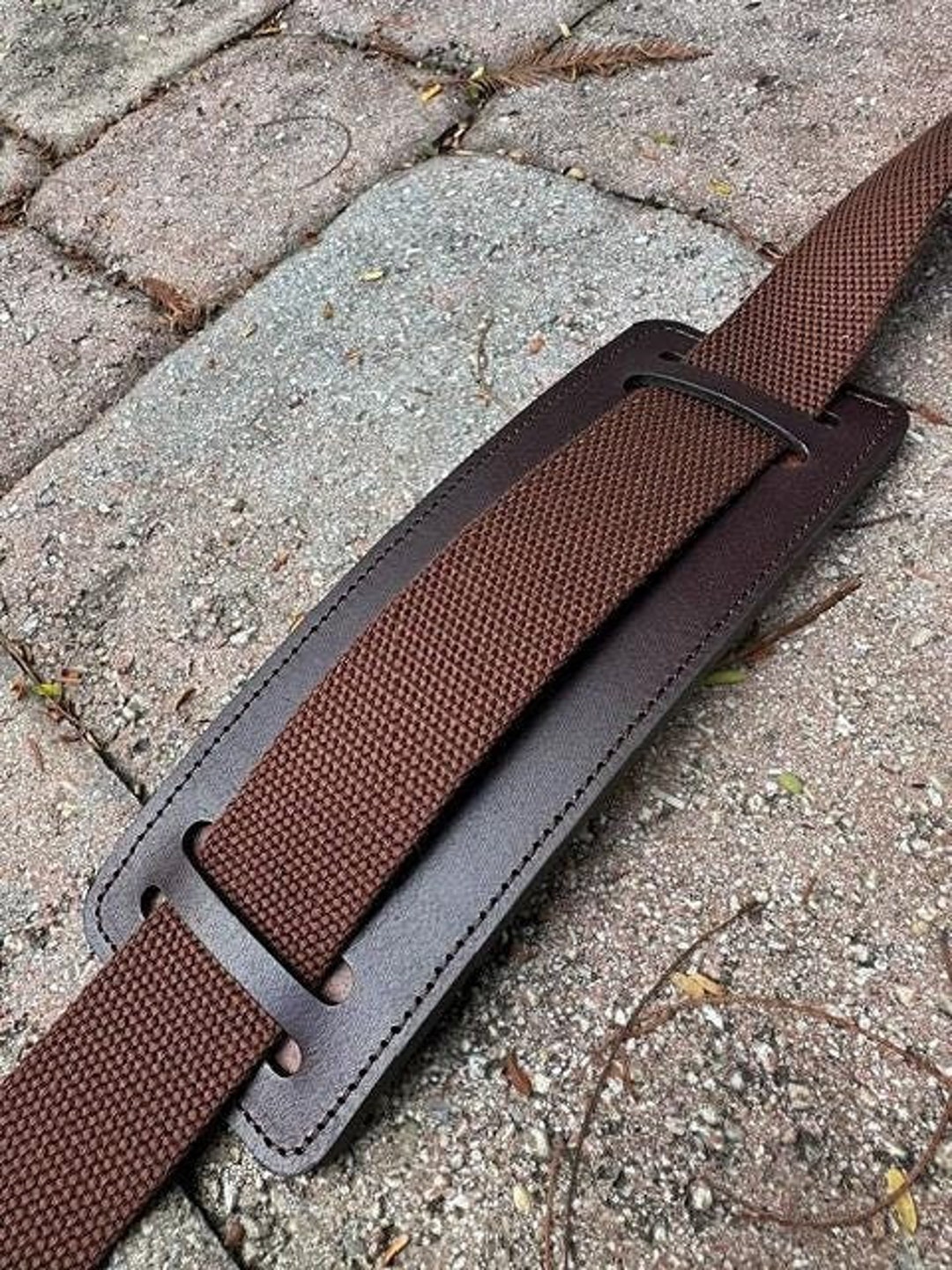 Thick Leather Shoulder Strap Pad - Free Hand Stamp - Etsy