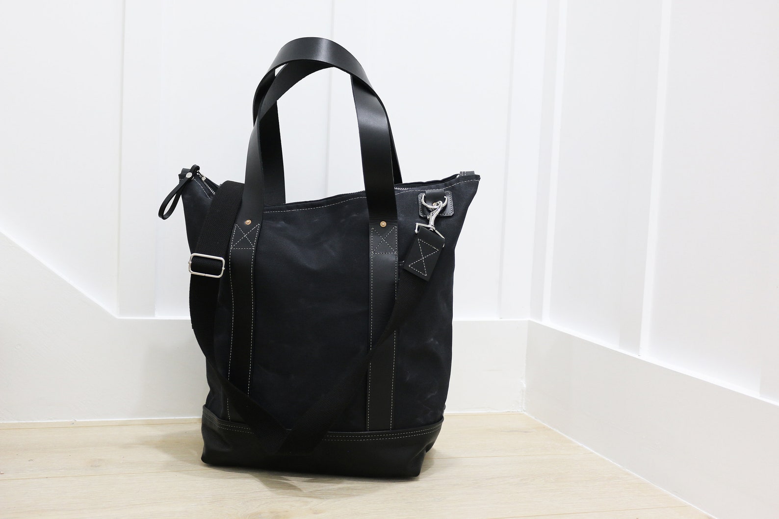 EXTRA LARGE Zippered Tote Bag Heavy Waxed Canvas Everyday Tote Jumbo ...