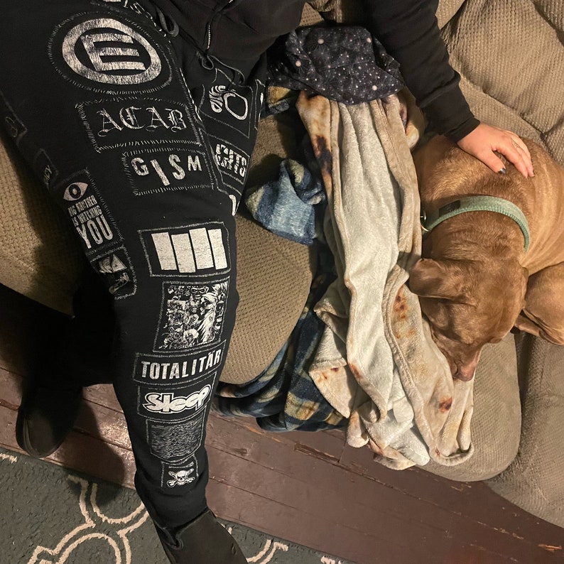 Punk Patch SWEATPANTS for Crust Lords, Goths, Street Punks Who Keep It ...