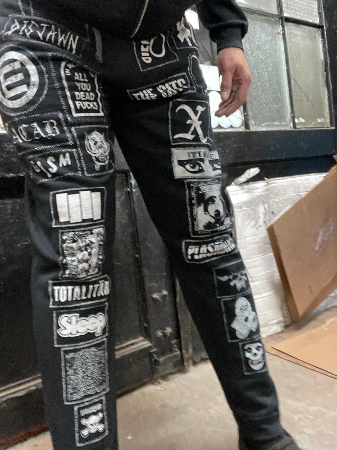 Punk Patch SWEATPANTS for Crust Lords, Goths, Street Punks Who Keep It ...