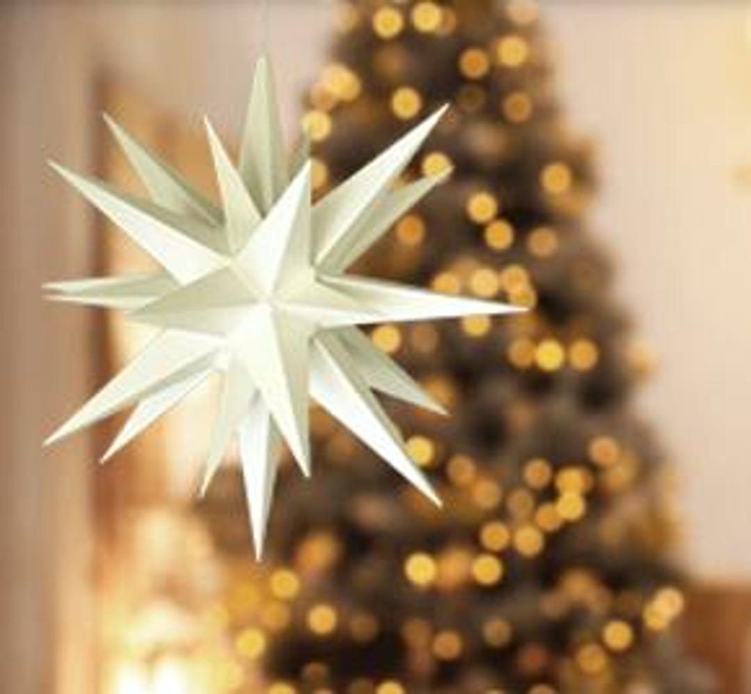 Lighted Moravian Star - Tree Topper or Porch Light 12" - Etsy