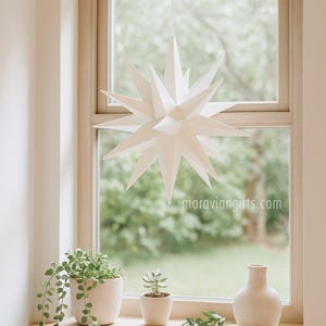 Lighted Moravian Star - Porch Light 21", Durable Plastic and Easy ...