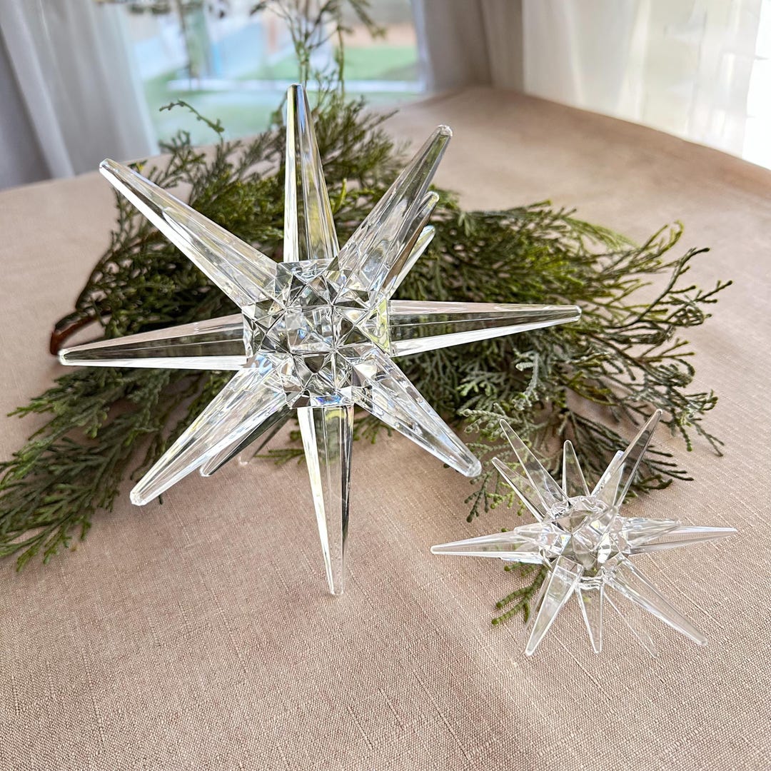 Large Moravian Star Table Decor - Clear - Etsy