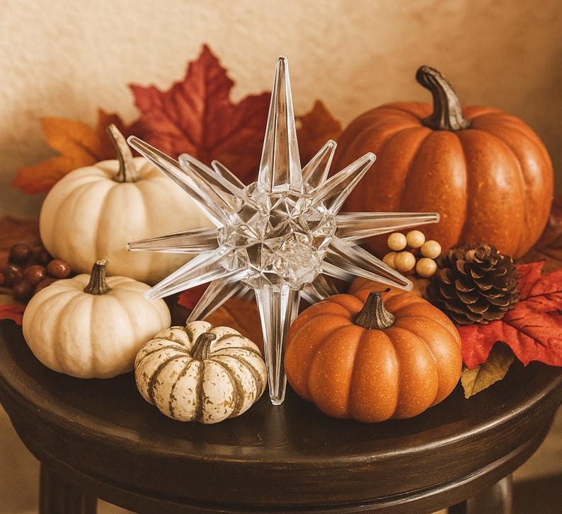 Large Moravian Star Table Decor - Clear - Etsy