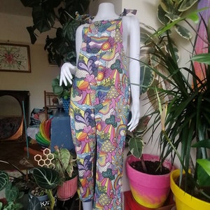 Rainbow Joy Organic Dungarees. Psychedelic Hippie Festival. - Etsy
