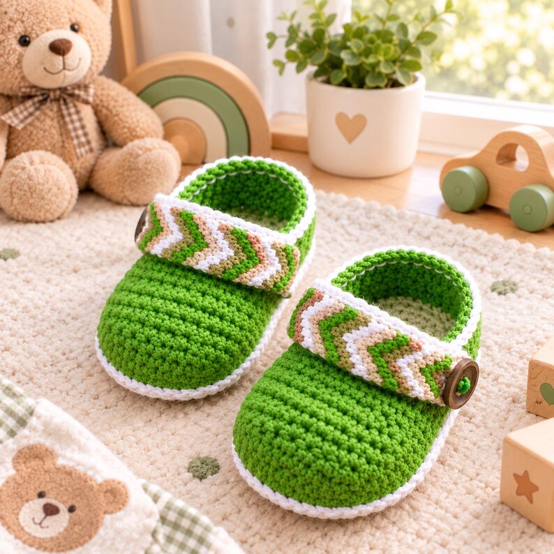 Tribal Baby Clogs Crochet Pattern PDF DIY Baby Shoes Booties Newborn ...