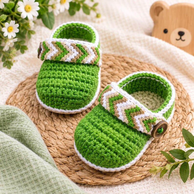 Tribal Baby Clogs Crochet Pattern PDF DIY Baby Shoes Booties Newborn ...