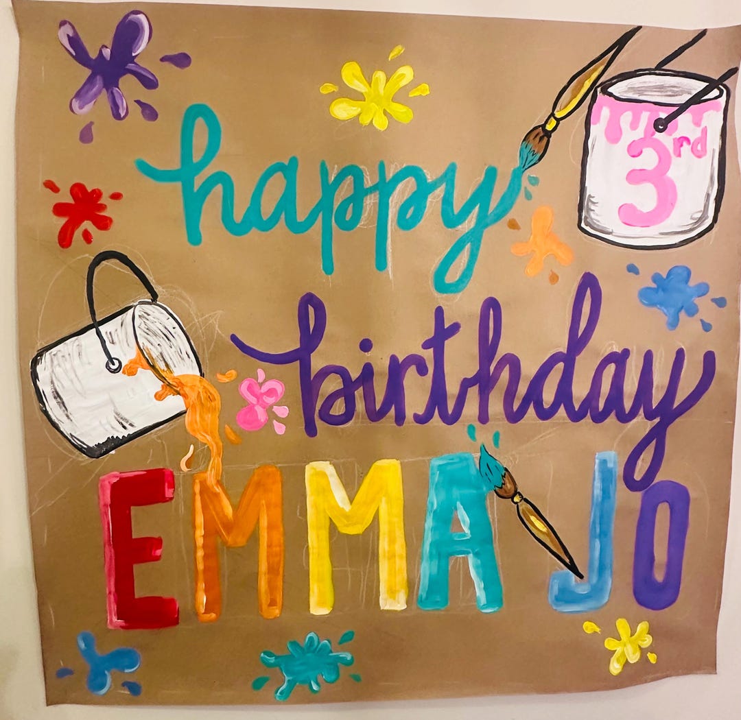 Custom Banners/ Paint Party Banner - Etsy