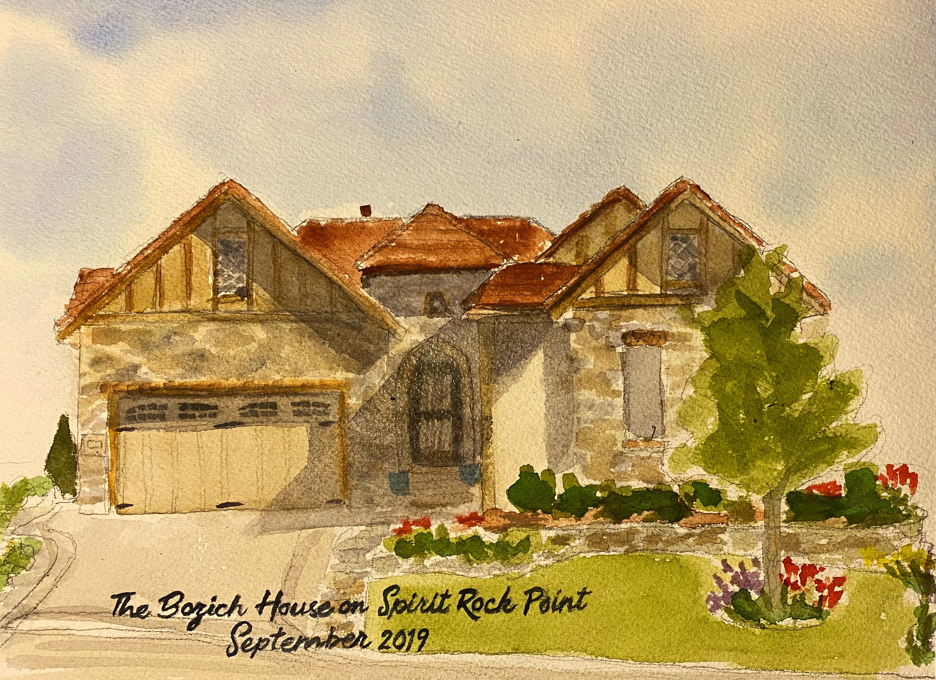 Watercolor Home Painting, Custom House Portrait, Watercolor Art ...