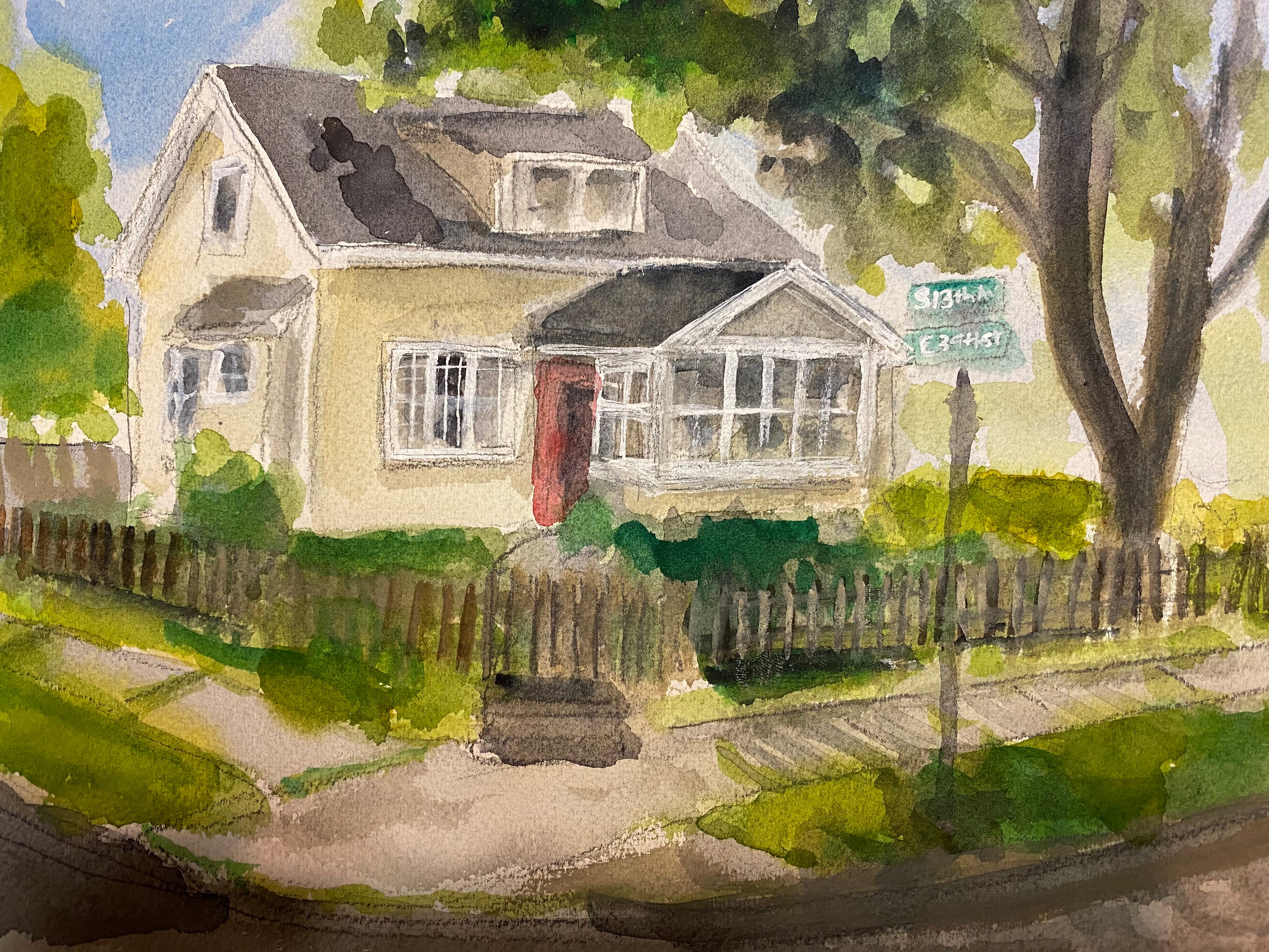 Watercolor Home Painting, Custom House Portrait, Watercolor Art ...