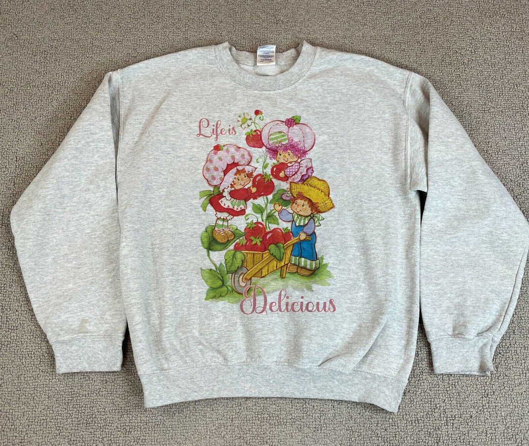 Life is Delicious Shirt, Vintage Strawberry Sweatshirt, Love Strawberry ...
