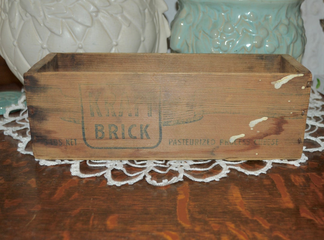 Kraft Cheese Box Primitive Box Kitchen Decor - Etsy